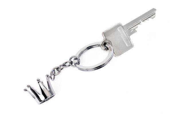 Keyring, crown, shiny, silver-coloured | TROIKA Germany GmbH