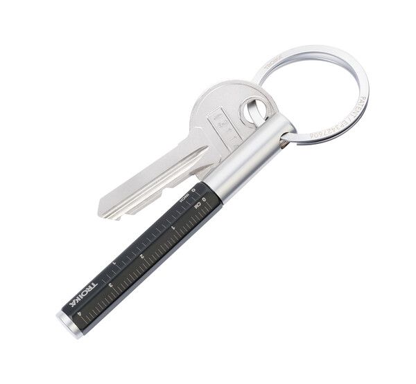 Keyring, multitasking pencil, 20km, black | TROIKA Germany GmbH